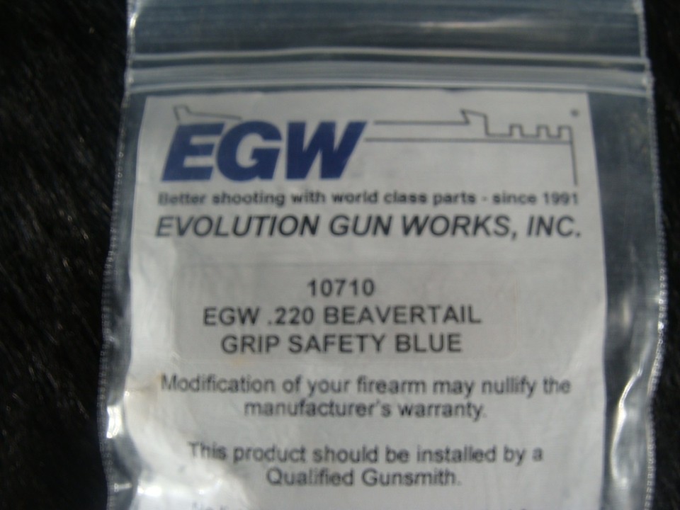 1911 1911A1 Pistol Evolution Gun Works Beavertail Grip Safety .220 ...