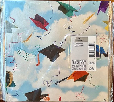 Vintage Gift Wrap Graduation Paper 2 Packs 2 Sheets = 4 Sheets Total ...