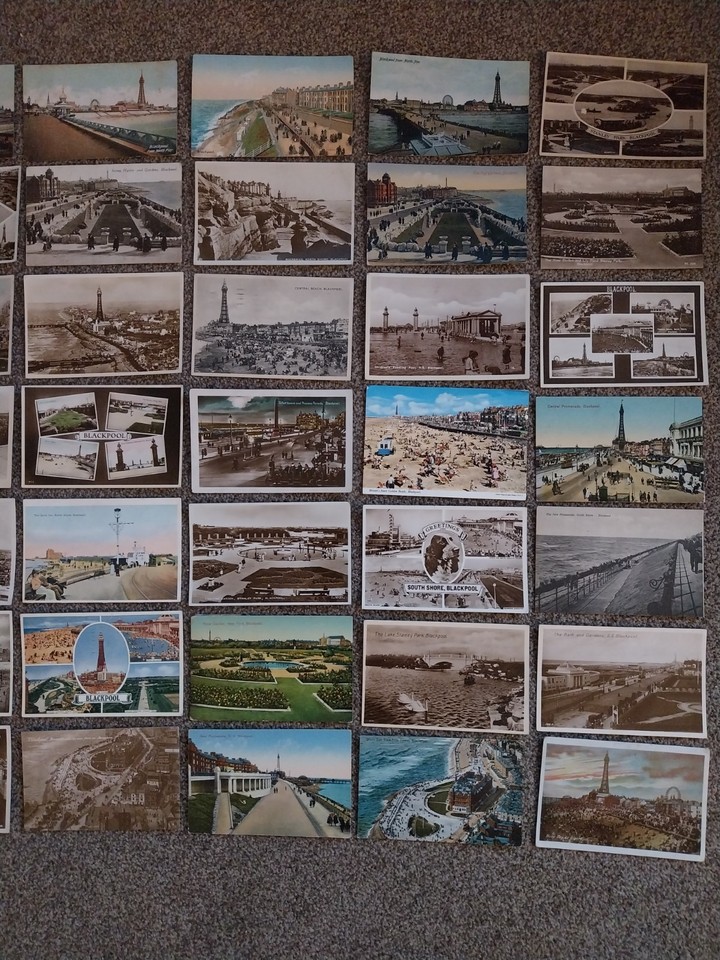 Blackpool. 100 x Postcard Lot Incl Savoy Hydro, Stanley Park, Rockery ...