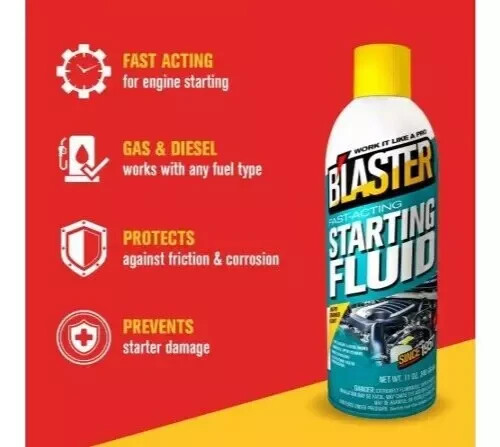 2 Pk 11oz Engine Starting Fluid Spray Fast-Acting Cold Start Boost ...