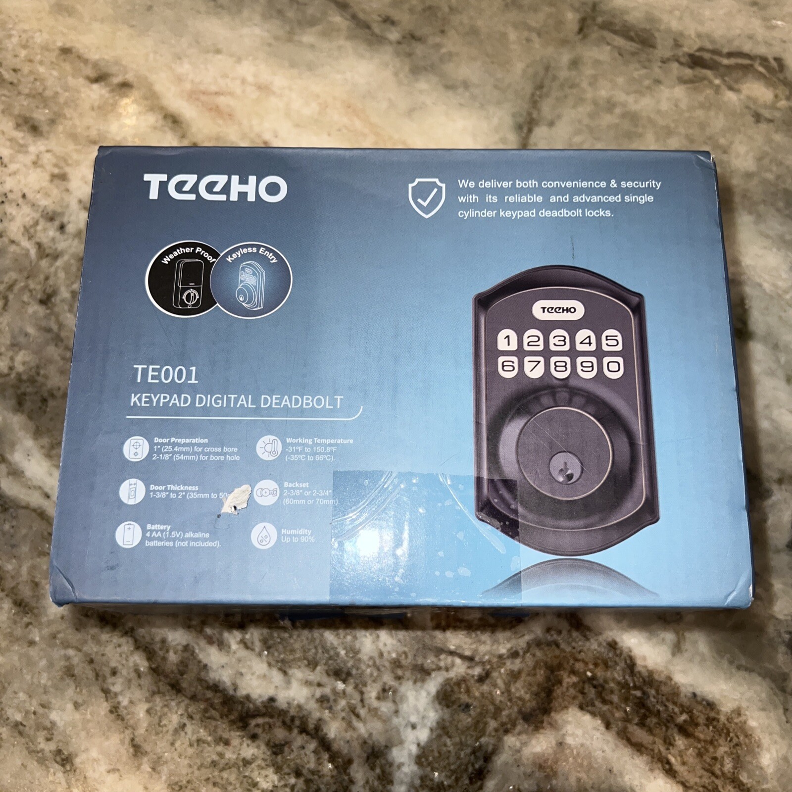 TEEHO TE001 Keyless Smart Entry Door Lock with Keypad, Satin Nickel ...