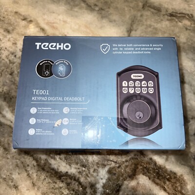 TEEHO TE001 Keyless Smart Entry Door Lock with Keypad, Satin Nickel ...