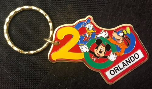 Disney Keychain key chain ring Walt Disney World 2000 ORLANDO souvenir ...