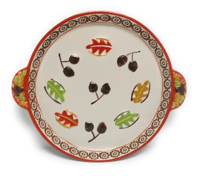 Temp-tations 11" Platter Serving Tray Cake Plate, HARVEST Dimensional ...