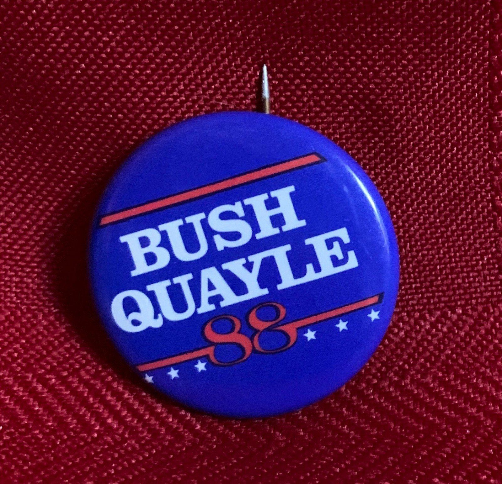 VINTAGE REPUBLICAN POLITICAL ELECTION PIN: BUSH QUAYLE '88 1.65" | eBay