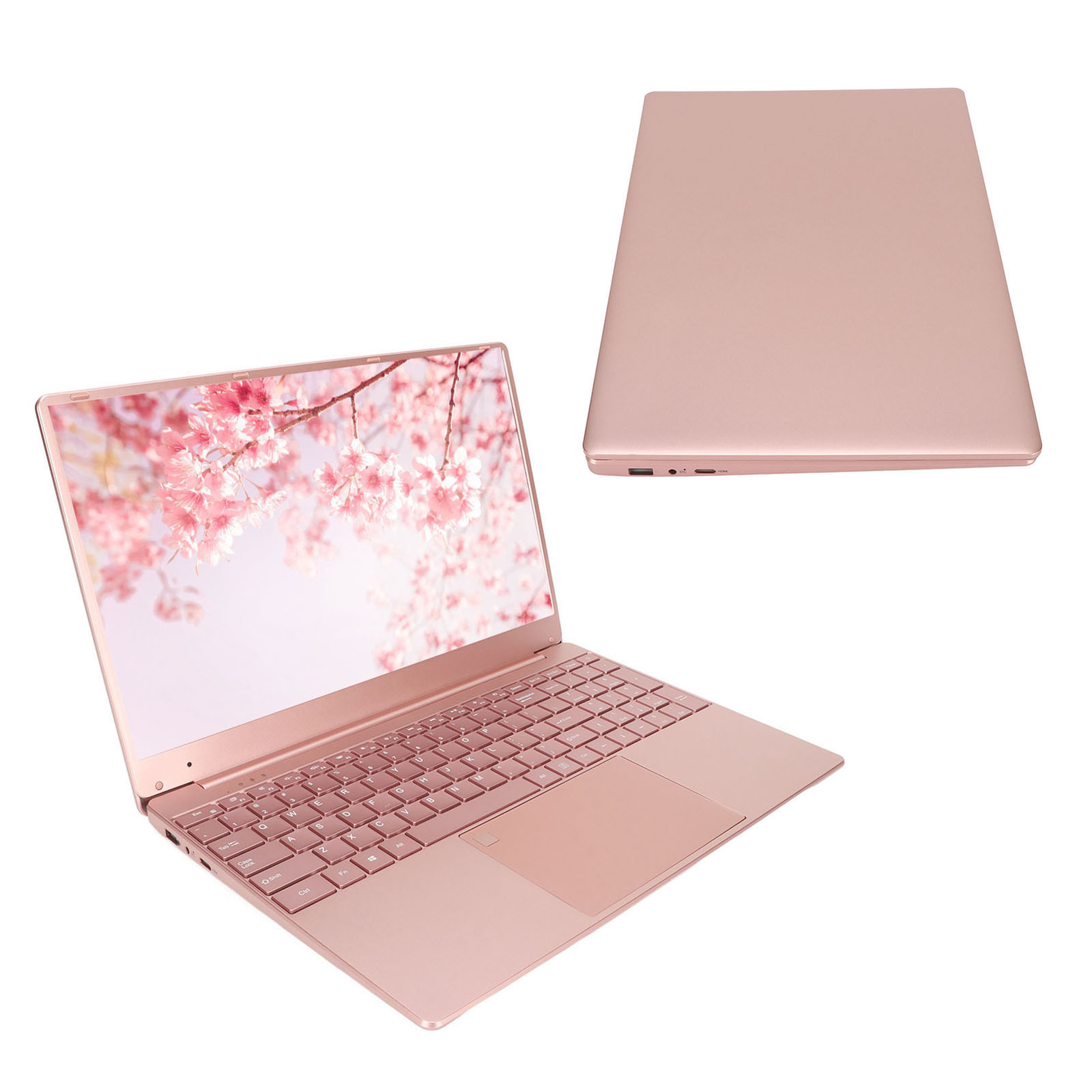 15.6in Laptop For N5095 CPU Pink Mini Laptop For Window11 With Fingerp ...
