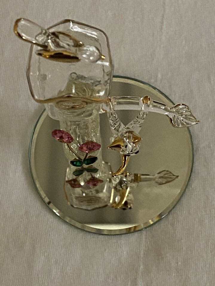 Vintage Glass Baron Cat Bird Birdhouse Figurine S4 124 | eBay