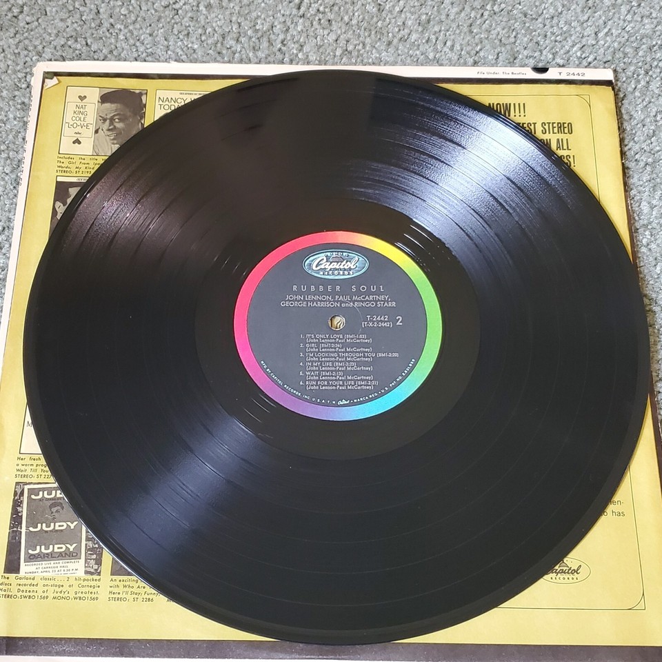 The Beatles Rubber Soul 1965 Capitol T-2442 Original Mono Pressing ...