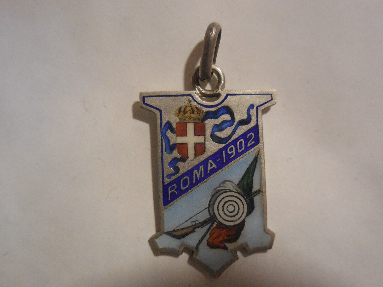 medaglia premio smaltata IV gara generale di tiro a segno Roma 1902 | eBay