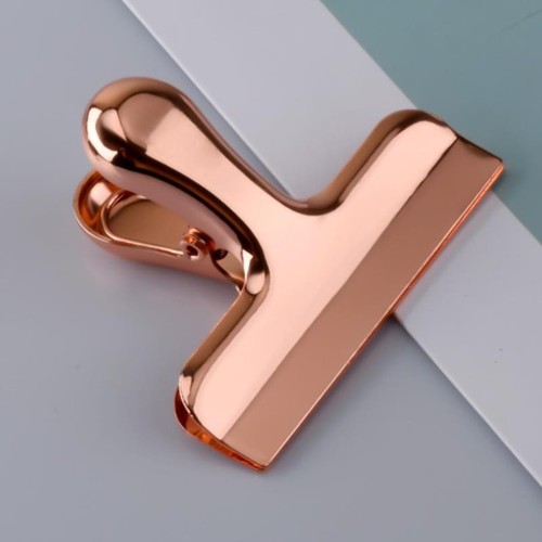 Binder Clamp Luxurious Rose Gold Metal Clip Paper Bill File Bag ...