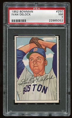 1952 Bowman #250 Ivan Delock *Red Sox* PSA 7 NM Cert #22985052 | eBay