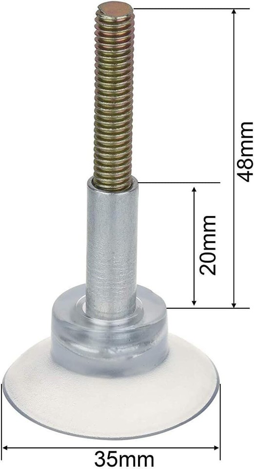 4-Pack Rubber Strong Suction Cup Replacements for Glass Table Tops with ...