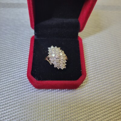 vintage 2.18 cttw RBC diamond cluster ring | eBay