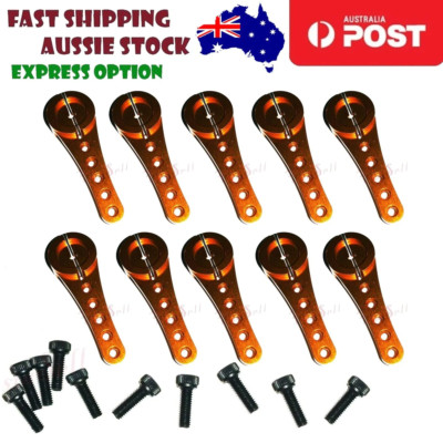 10pcs 25T Steering Servo Horn RC Car Orange Yellow Gold Arm Teeth 46mm ...