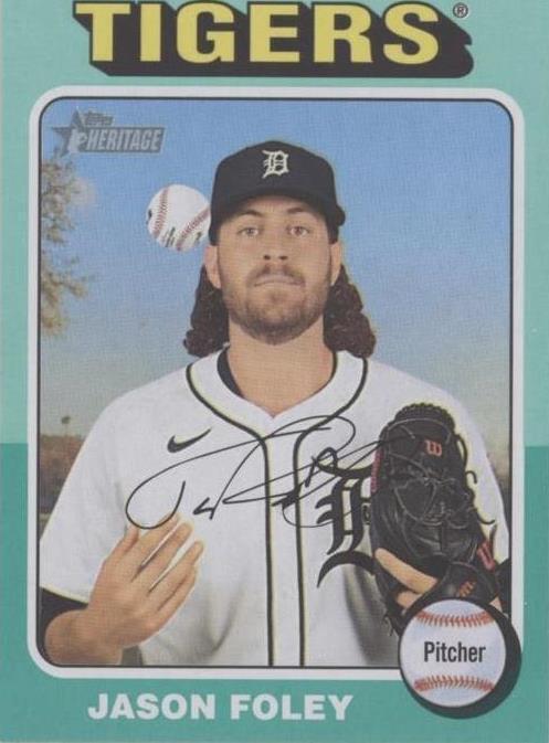 2024 Topps Heritage High Number - SP Jason Foley #718 Aqua Border (RC ...
