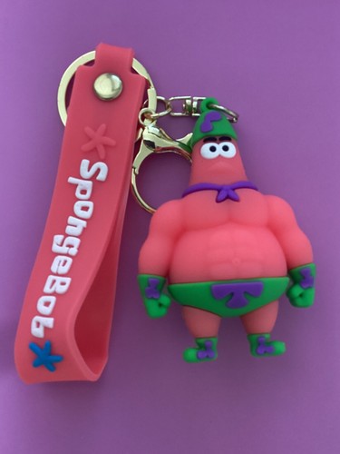 3D Rubber Keychain With SpongeBob Character Keychain Key Ring No-2 | eBay