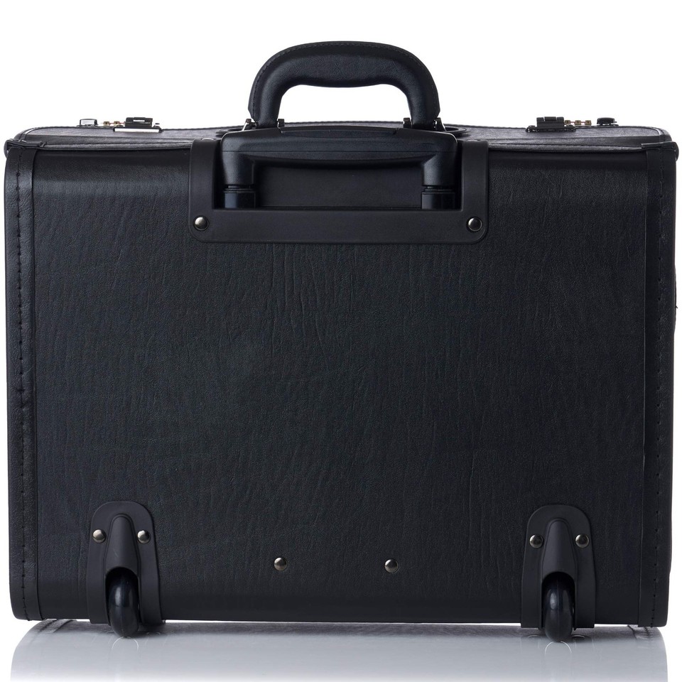 Alpine Swiss Rolling 17" Laptop Briefcase on Wheels Attache Lawyers ...