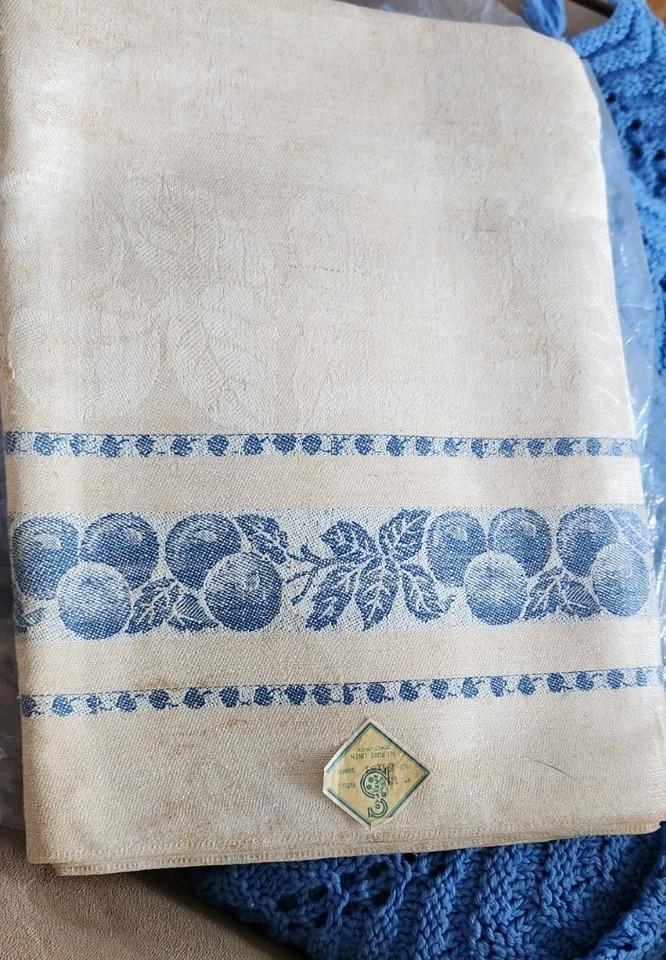 VTG Russian Tablecloth linen, Made in USSR, New, Unused 54x83” White ...