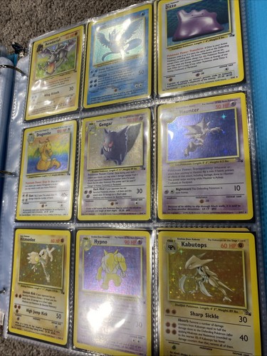 100% Complete Fossil Set 62/62 Original 1999 Pokemon Cards, Various ...