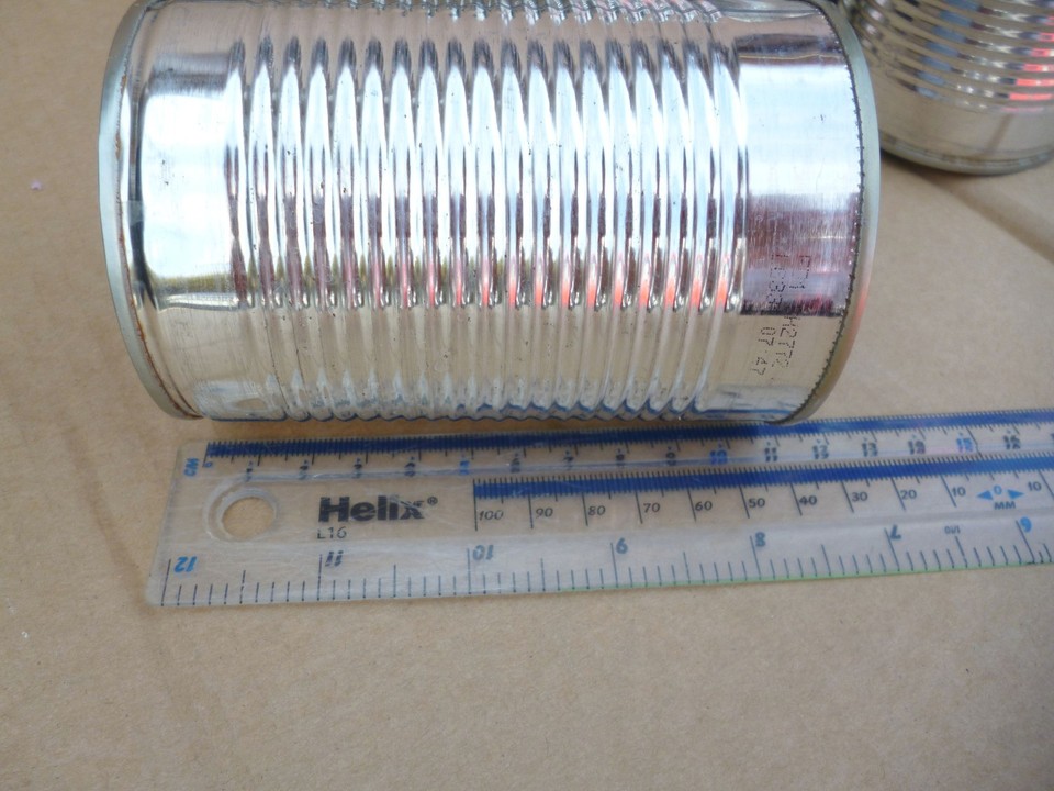 15X Empty Tin Cans White inside (Non Ring-pull) Art & Crafts Plant pots ...