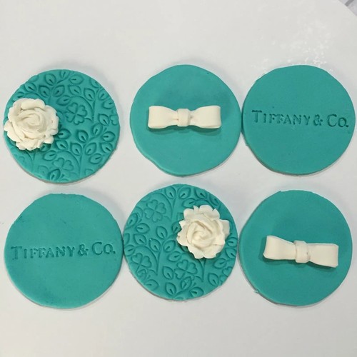 Edible Tiffany Cup Cake Toppers,Cake Decorating Tiffany Toppers x 6 | eBay
