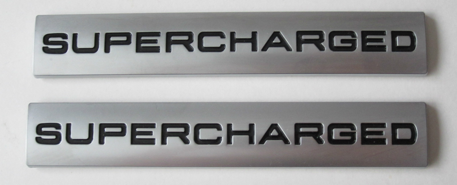 2 New 4.5" SUPERCHARGED Emblems Badge Pair Universal Fits ANYTHING ...