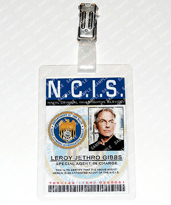 NCIS Leroy Jethro Gibbs Card Special Agent Badge Cosplay Costume ...