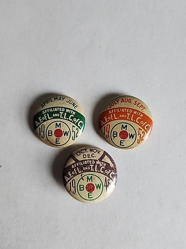 BMWE Brotherhood Maintenance Way Employees RR Labor Union Pins From ...