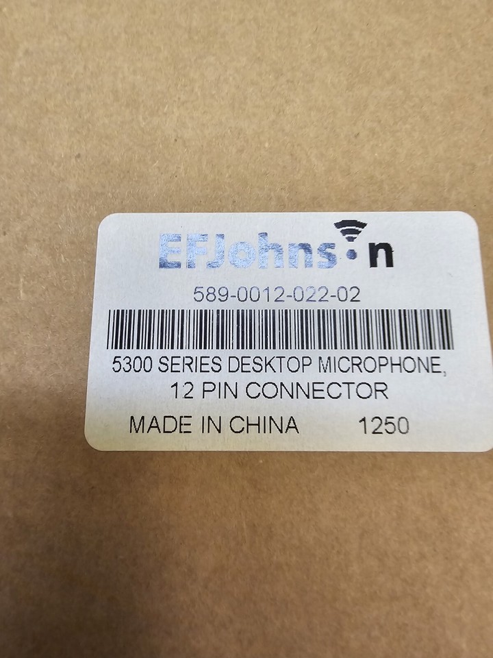 NEW in BOX EF Johnson 589-0012-022-02 5300 Series Two Way Radio 12 Pin ...