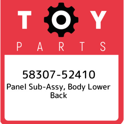58307-52410 Toyota Panel sub-assy, body lower back 5830752410, New ...