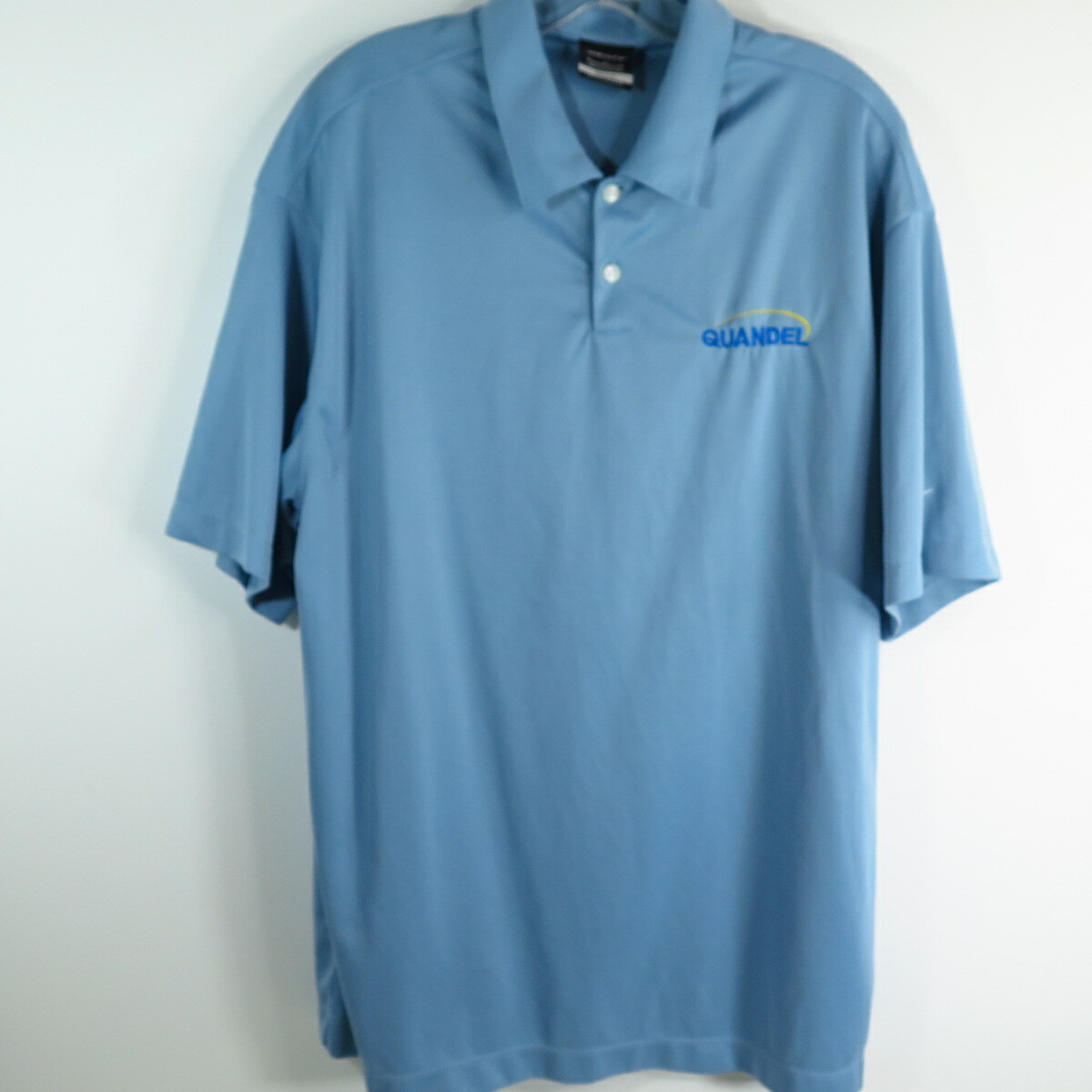 Nike Golf Men's Blue Short Sleeve Polo Shirt Size XL Quandel Logo | eBay