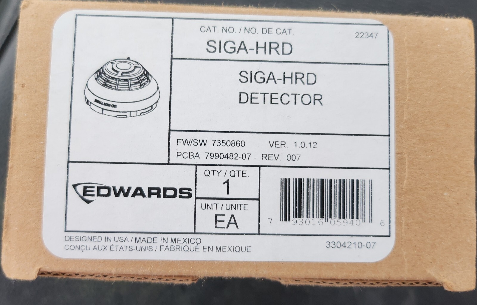 EDWARDS EST SIGA-HRD INTELLIGENT HEAT DETECTOR NOB for sale online | eBay
