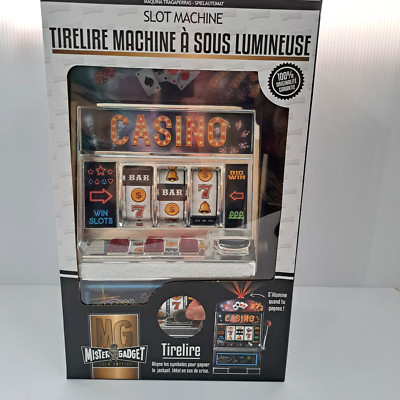 Mini Slot Machine Coin Bank 3 Reels in Box | eBay