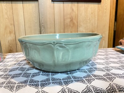 Vintage Varages Luberon France 10” Vegetable Serving Bowl Sage Green ...
