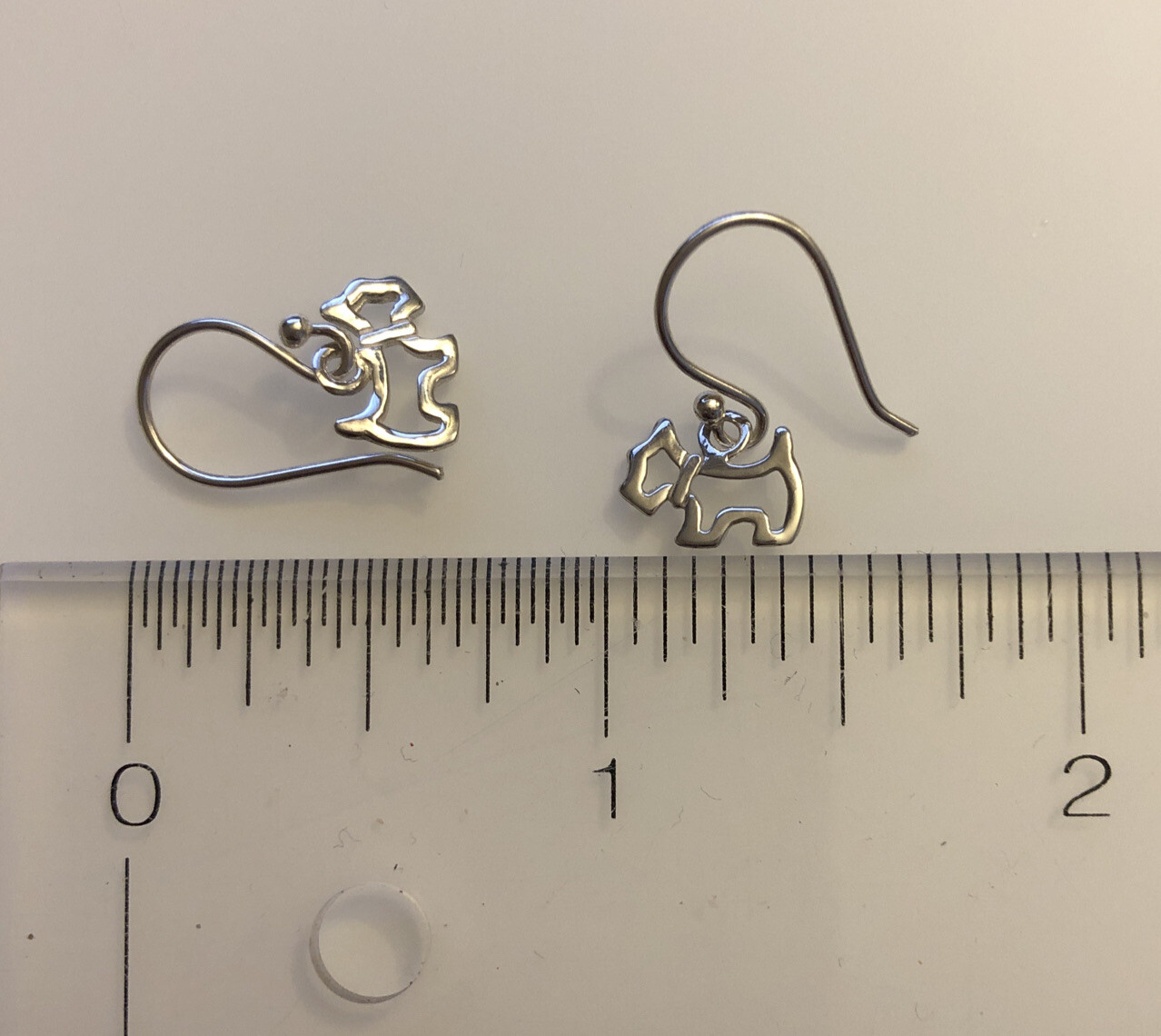 Small Sterling Silver Scotty Dog Wire Earrings | eBay