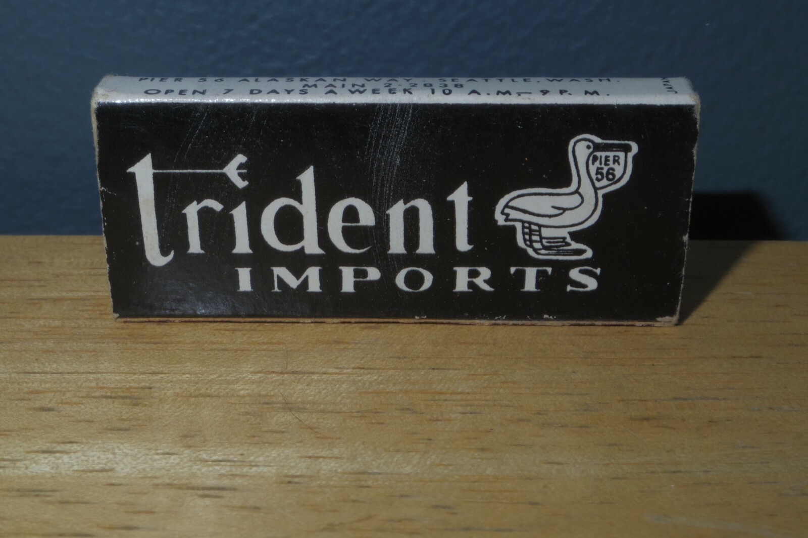Vintage Trident Imports Seattle Washington Pier 56 Matchbox Unstruck ...