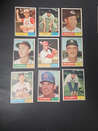 1961 Topps Baseball Lot Starter Set Of 215 No Dublicates Mid Grade | eBay