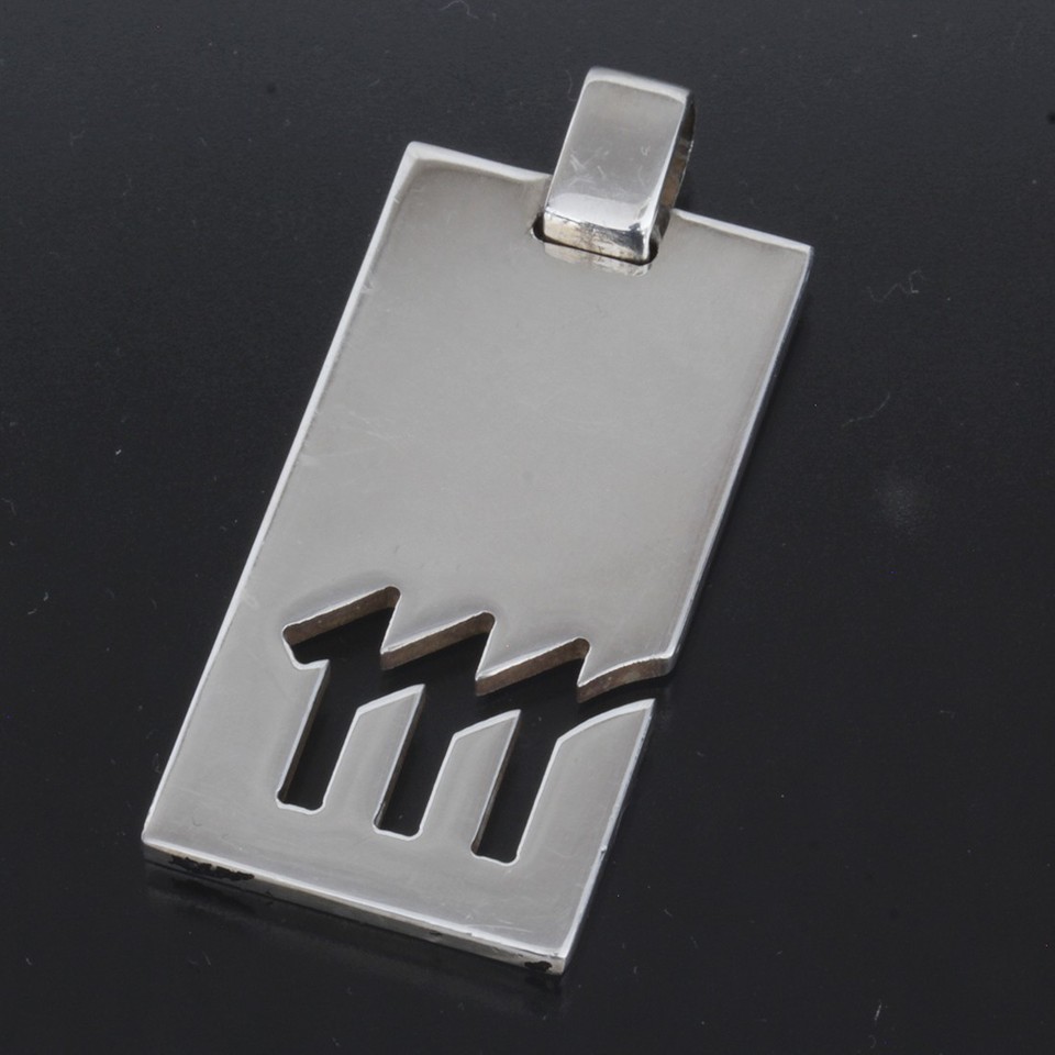 GUCCI Zodiac Logo Plate Virgo SV925 Barghio Pendant Charm Newly ...