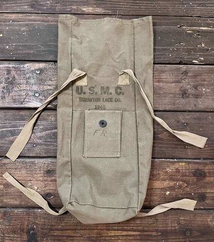 WW2 U.S. Military Sack/Pouch Marked U.S.M.C. Scranton Lace Co. 1945 | eBay