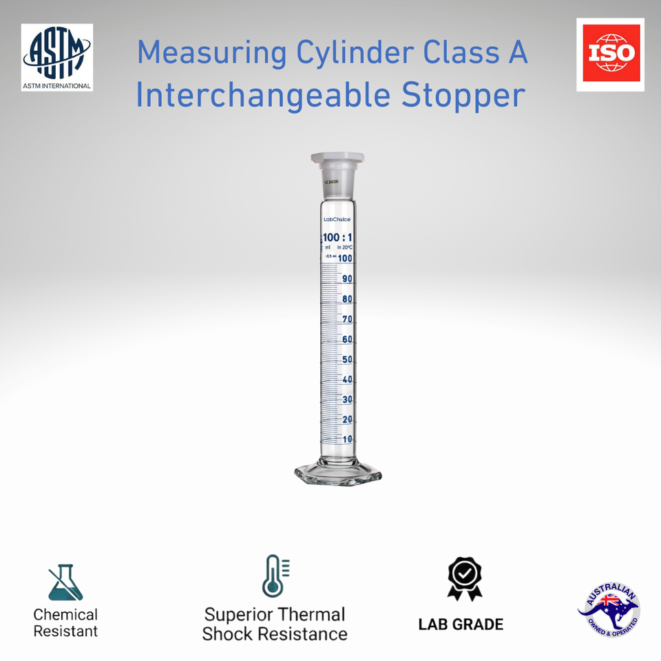 Measuring Cylinder Class A Interchangeable Stopper Premium Graduated ...