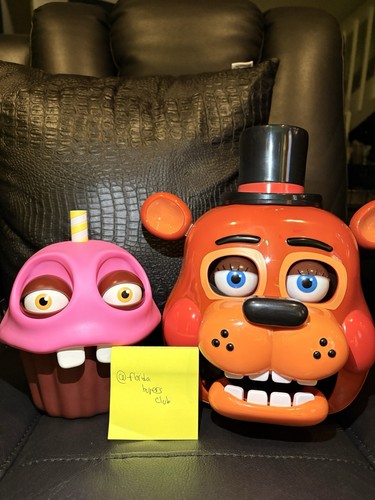 FNAF 2 Freddy Head + Mr. Cupcake Bottle Cup Popcorn Bucket AMC Theaters ...