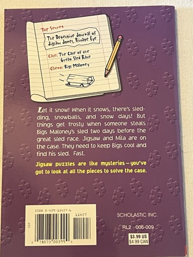 A Jigsaw Jones Mystery The Case of the Great Sled Race James Preller ...