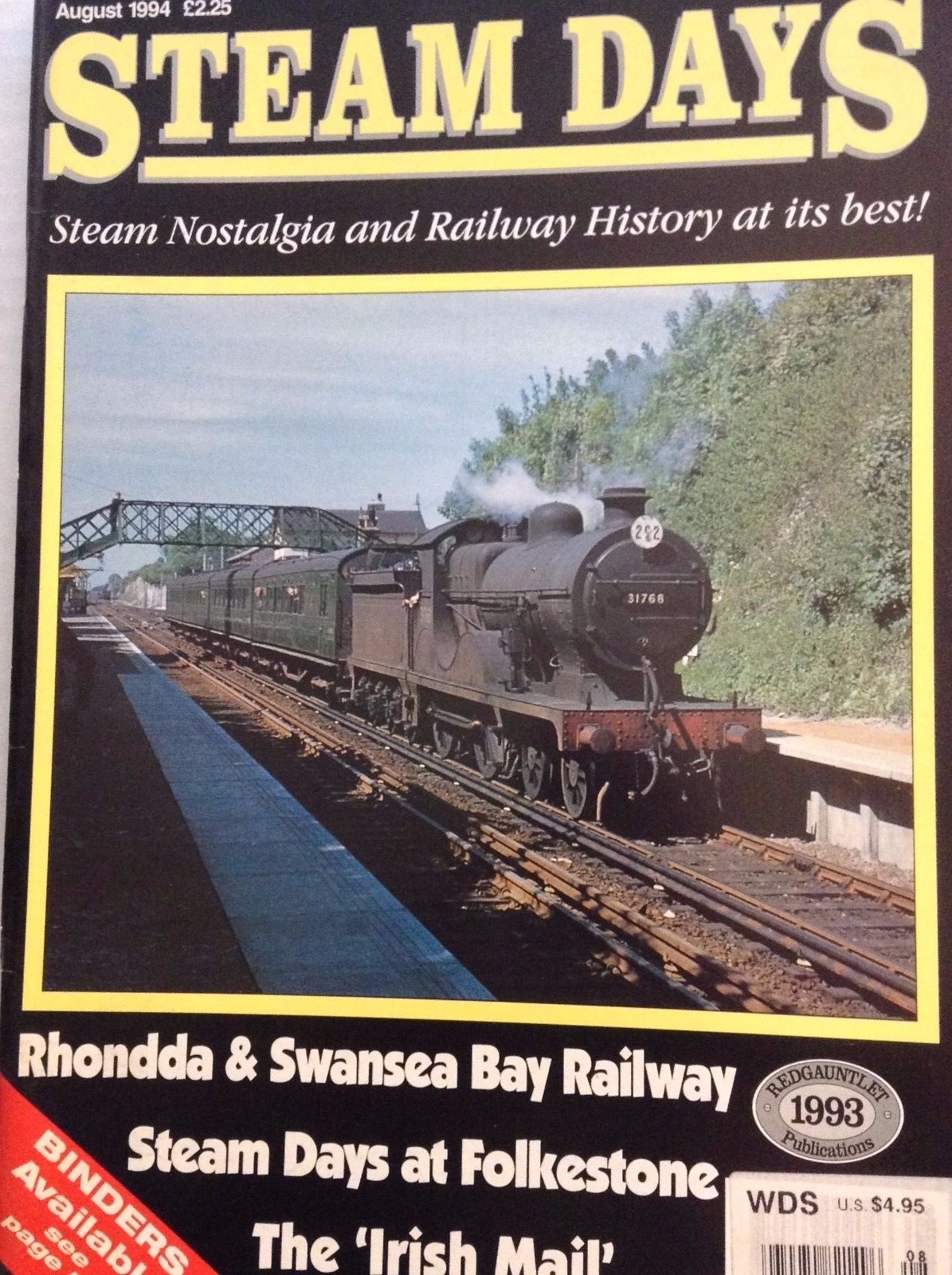 Steam Days Magazine Rhondda & Swansea Bay Railway August 1994 ...