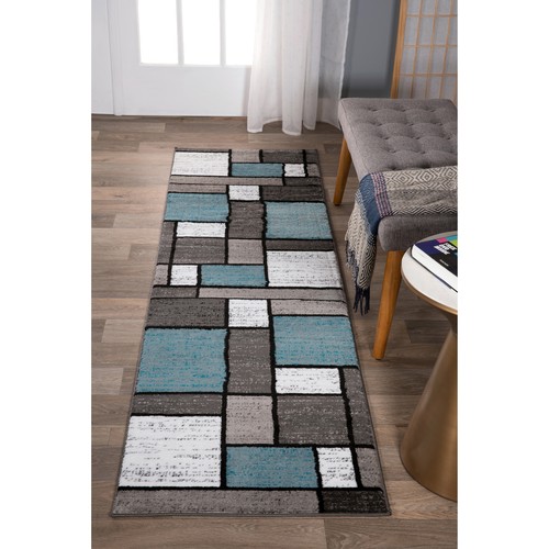 Rugshop Area Rugs Contemporary Modern Boxed Color Block Dining Room Rug ...