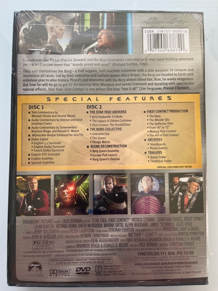 Star Trek: First Contact - BRAND NEW DVD, 2005, Special Collectors ...