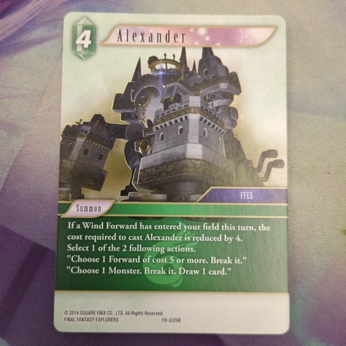 Final Fantasy TCG From Nightmares Alexander 19-035R | eBay