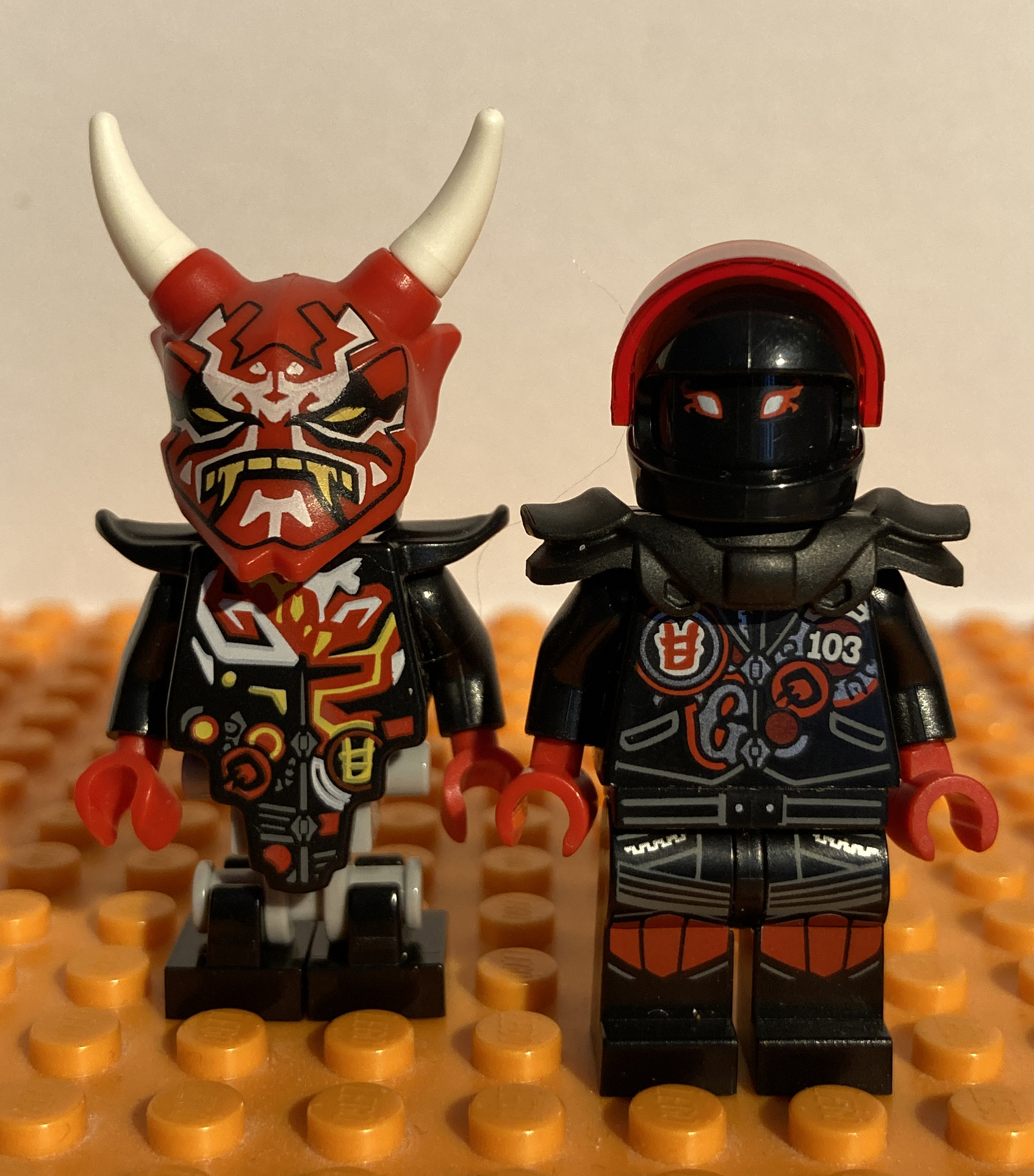 Lego Minifigure Ninjago njo385 Mr E Biker vest No103 Mask of Vengeance ...