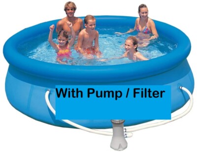 10ft Paddling Pool Large Family Swimming Fast Set Inflatable Round ...