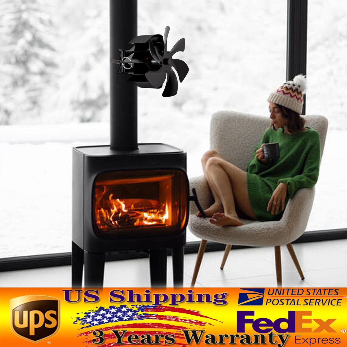 Wood Stove Pipe Heat Reclaimer