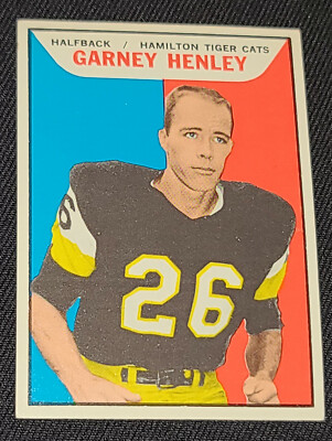1965 - TOPPS - GARNEY HENLEY - HAMILTON TIOGER CATS - CFL - FOOTBALL ...